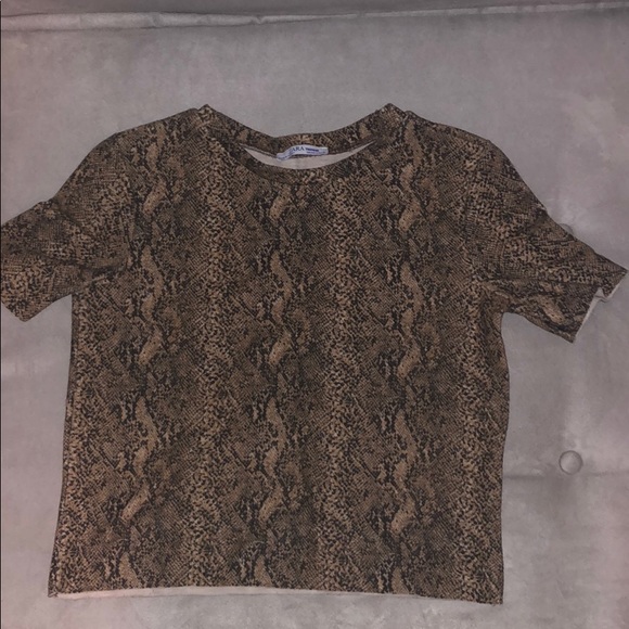 Zara | Tops | Zara Snake Print Tshirt | Poshmark